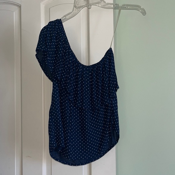 American Eagle Outfitters | Tops | Nwt Oneshoulder Navy Top From ...